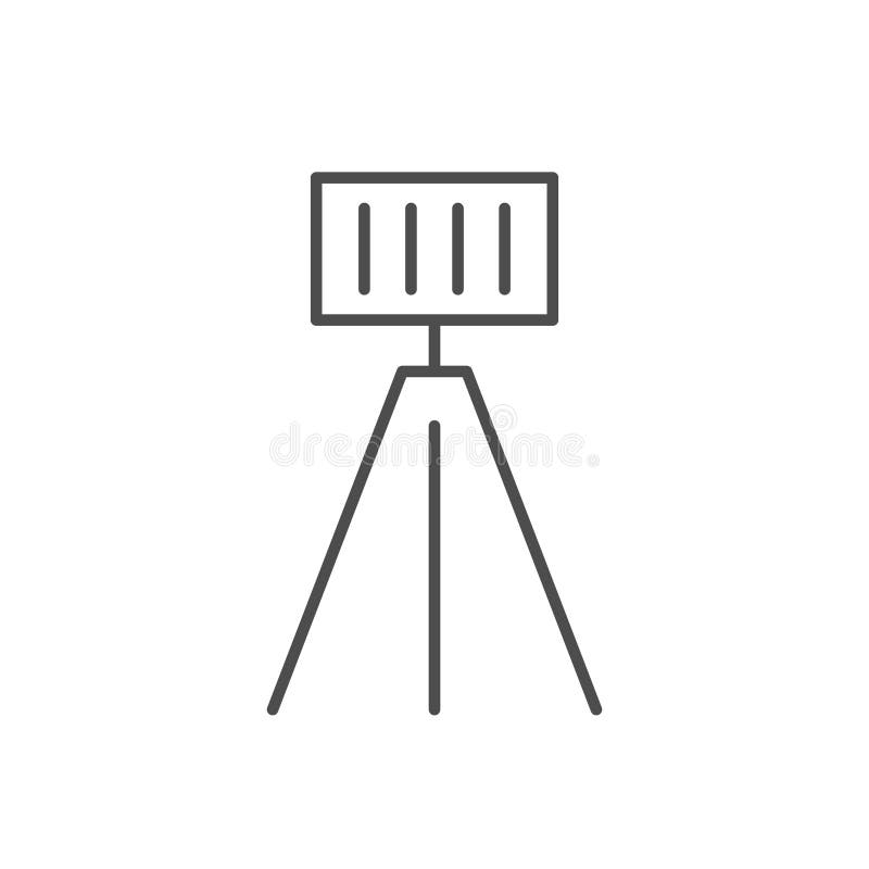 Standing Lamp Line Outline Icon Stock Vector - Illustration of ...