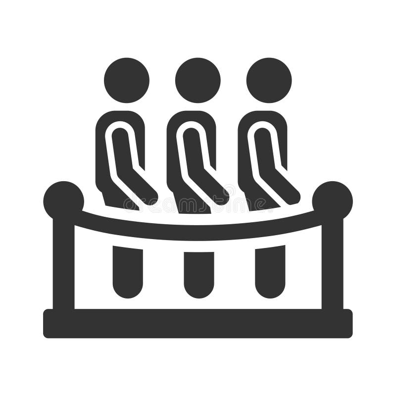 Standing line icon stock illustration. Illustration of wait - 340733923