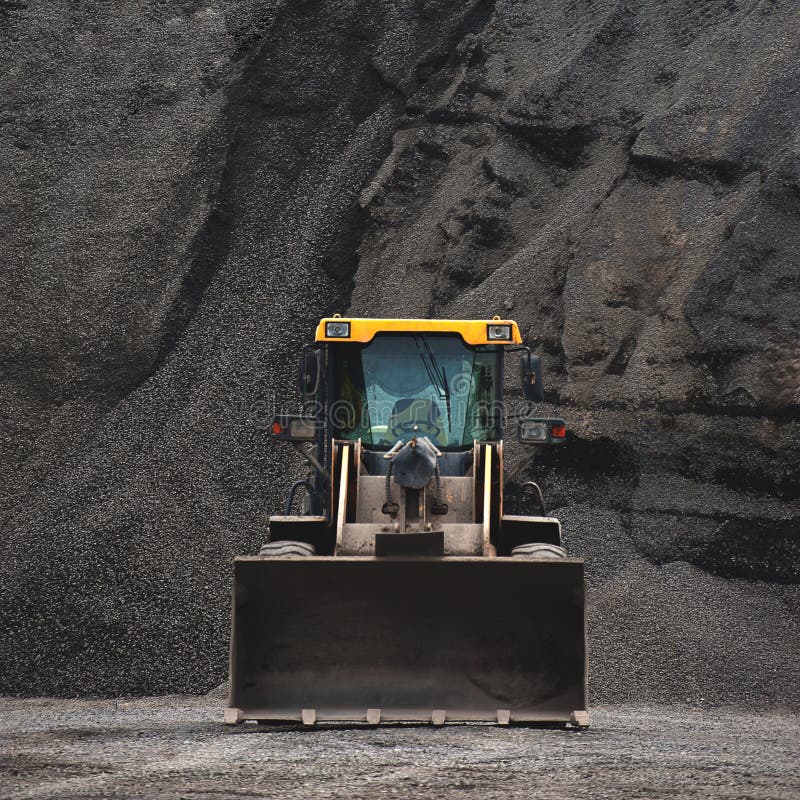 Excavator Open Pit Coal Mining Night Lights Stock Photo - Image of ...