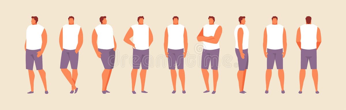 Man Standing Positions Stock Illustrations – 407 Man Standing Positions ...