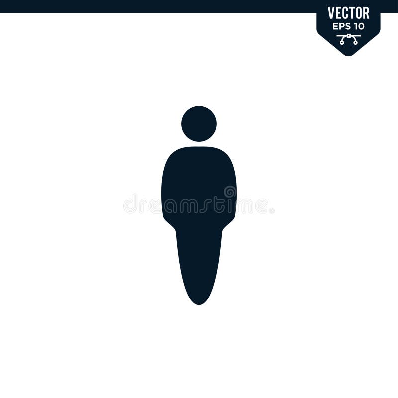 Standing Man Icon Collection, Glyph Style Stock Vector - Illustration ...