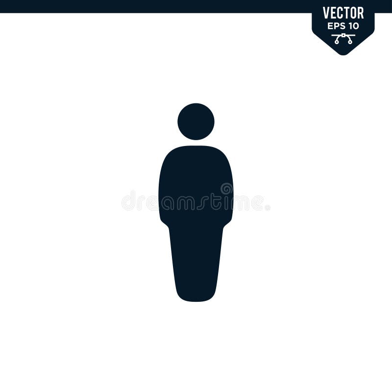 Standing Man Icon Collection, Glyph Style Stock Vector - Illustration ...