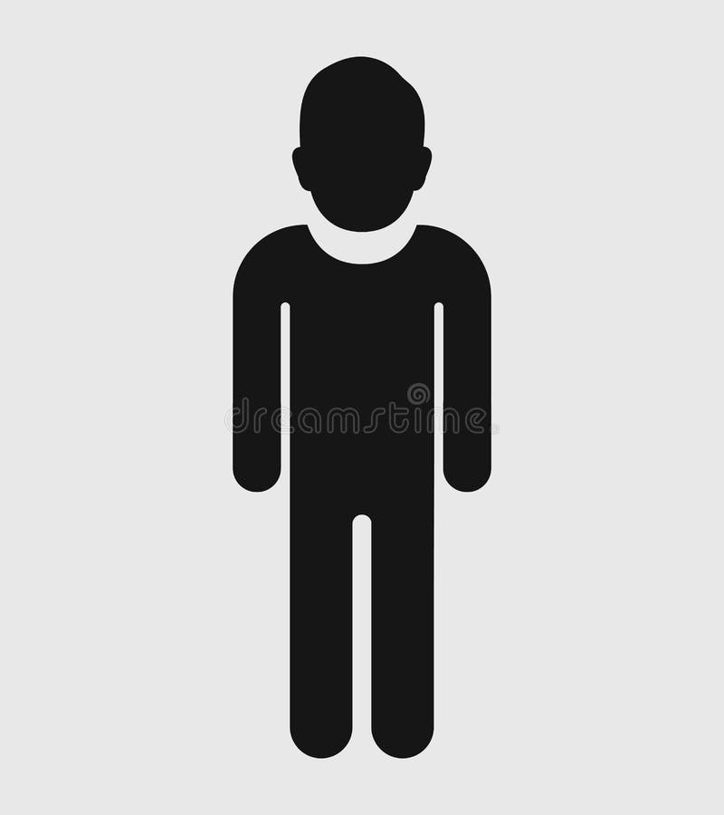 Standing Man profile Icon. stock vector. Illustration of front - 135772123