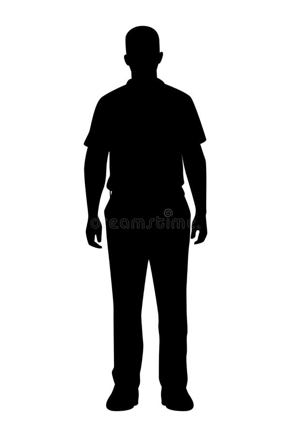 Man Standing Side Silhouette Stock Illustrations – 1,088 Man Standing ...