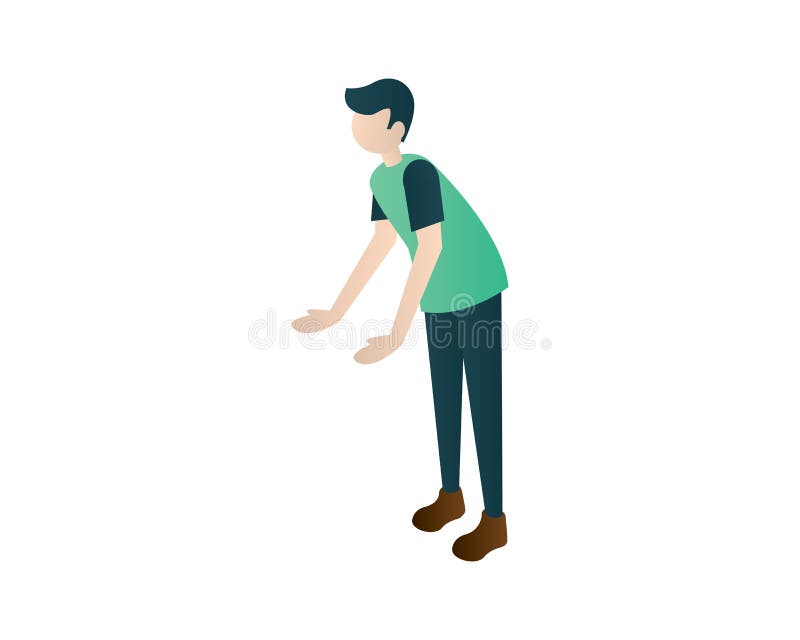 Standing Men Man Isometric Illustration Vector, Isometric Men,people ...