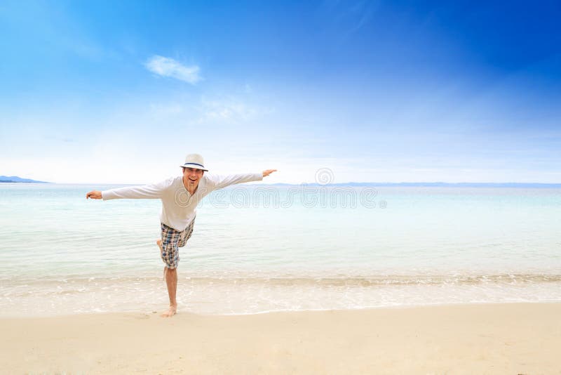 Standing on one foot stock image. Image of jump, summer - 57064739