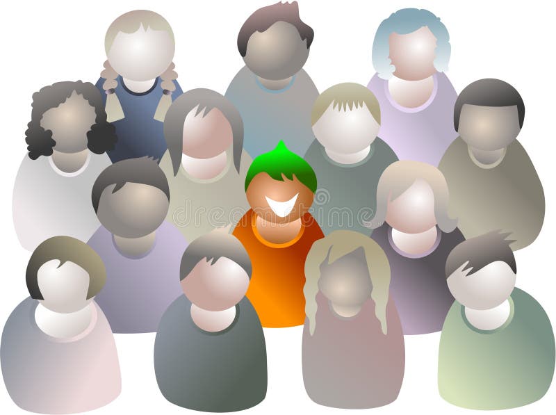 Standing out stock illustration. Illustration of illustrations - 515098