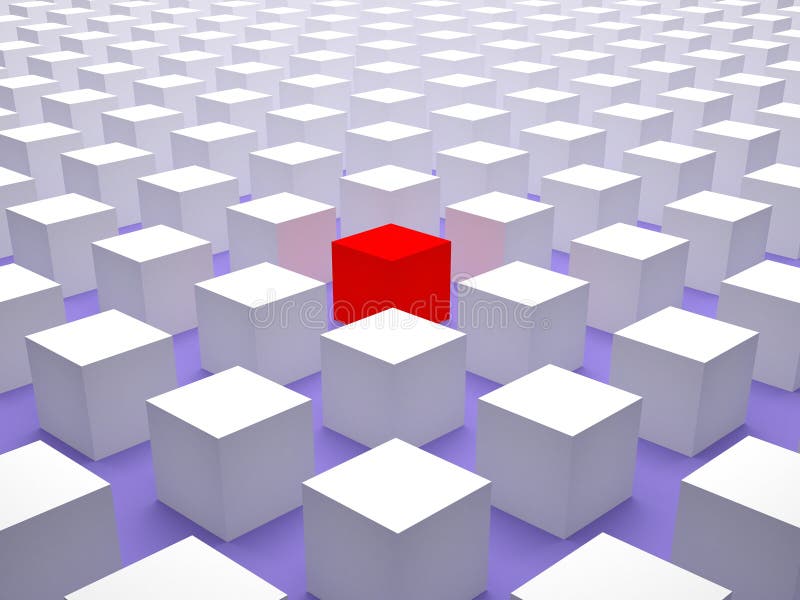 Standing Out from the Crowd Stock Illustration - Illustration of ...