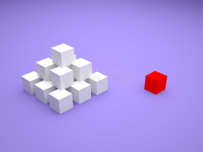 Standing Out from the Crowd Stock Illustration - Illustration of ...