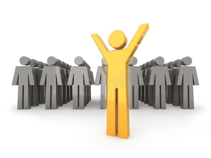 Standing Out from the Crowd with an Idea Stock Illustration ...