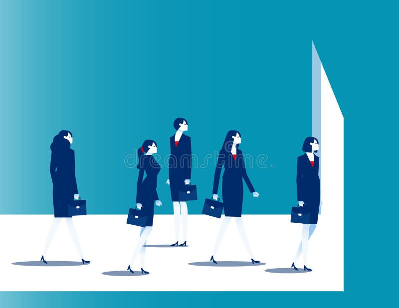 Standing Out for the Crowd. Business Choice Vector Illustration Stock ...