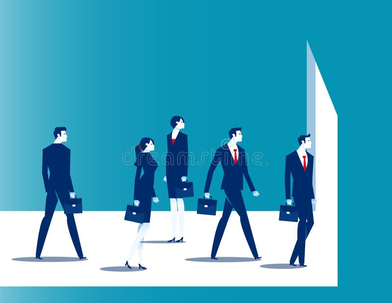 Standing Out for the Crowd. Business Choice Vector Illustration Stock ...