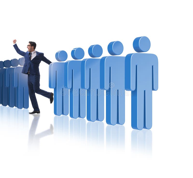 Standing Out from Crowd Concept with Businessman Stock Photo - Image of ...