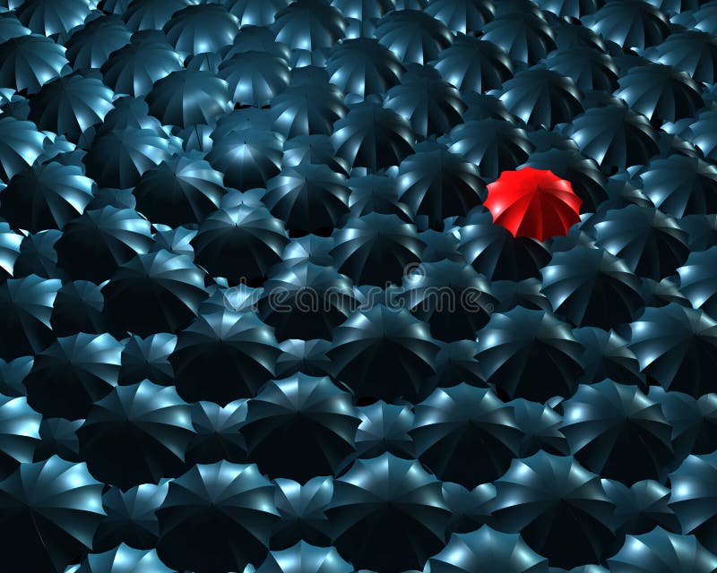 Standing Out from the Crowd Concept Stock Illustration - Illustration ...