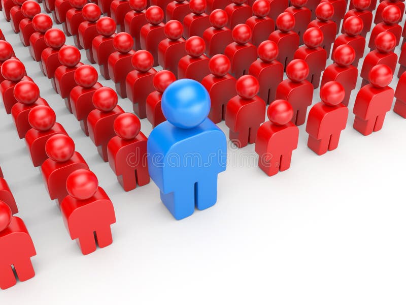 Standing Out from the Crowd. Different Concept Stock Illustration ...