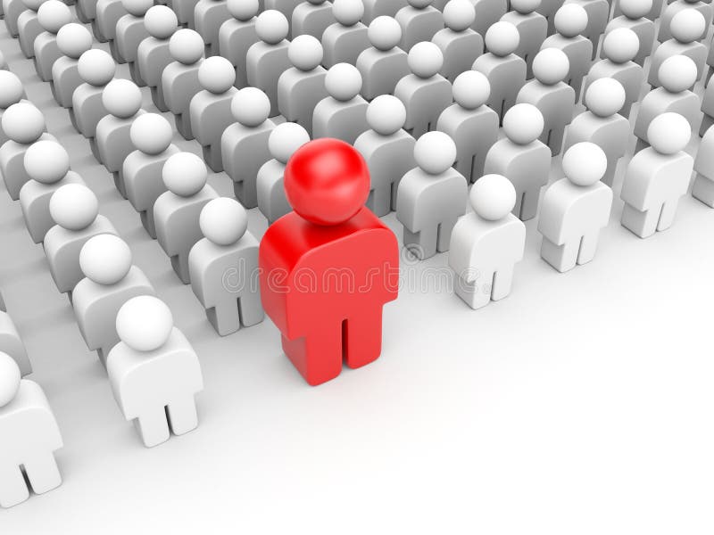 Standing Out from the Crowd. Different Concept Stock Illustration ...