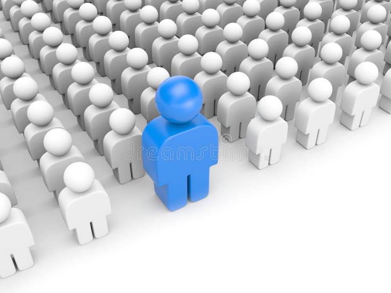 Standing Out from the Crowd. Different Concept Stock Illustration ...