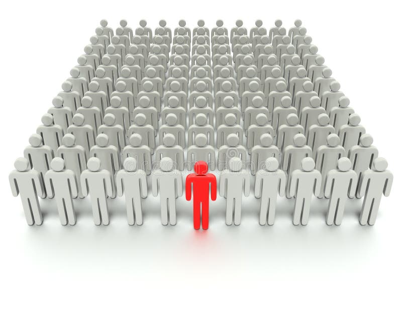 Standing Out from the Crowd Stock Illustration - Illustration of ...