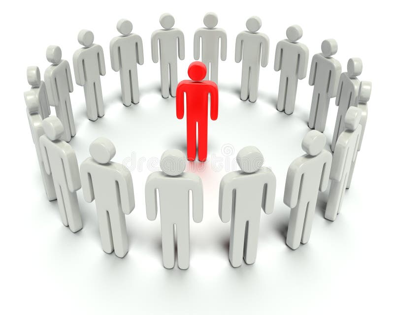 Standing Out from the Crowd Stock Illustration - Illustration of ...