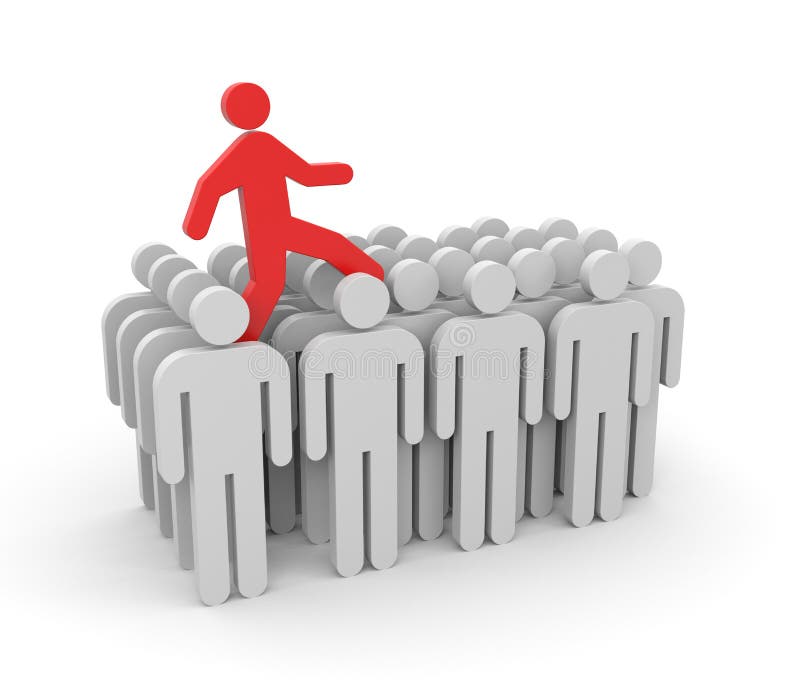 Standing Out from the Crowd Stock Illustration - Illustration of ...