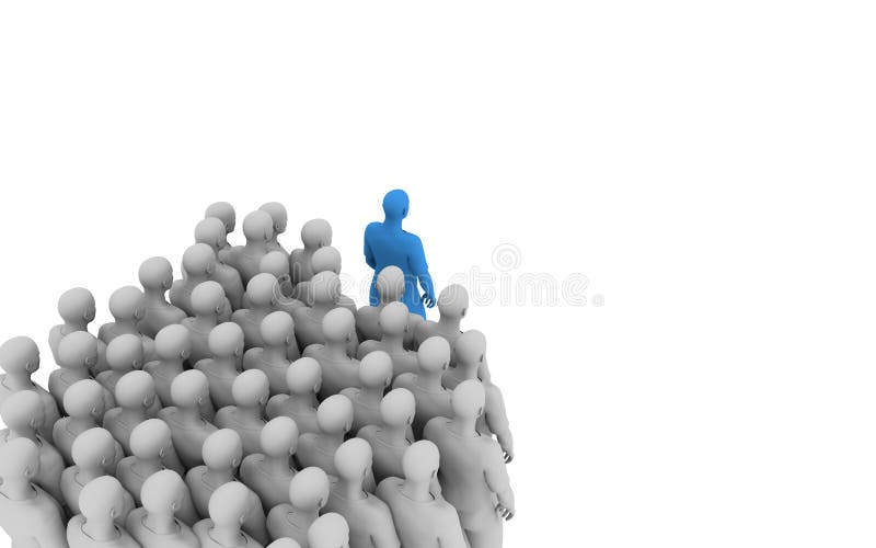 Leading and following stock illustration. Illustration of blue - 31752082