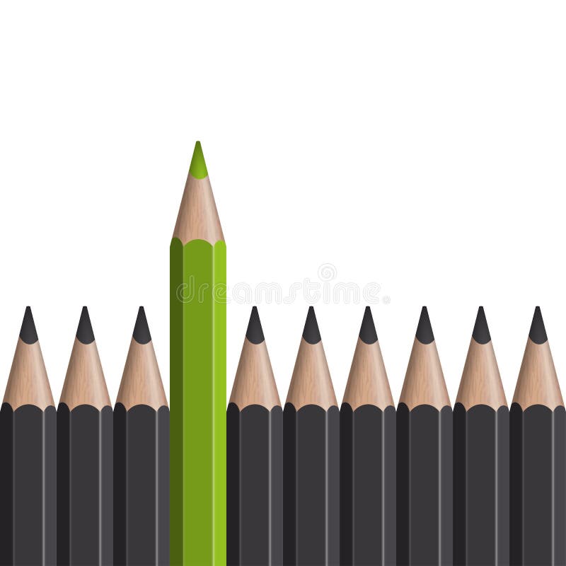Stand Out Pencil Stock Illustrations – 267 Stand Out Pencil Stock ...
