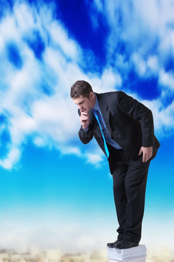 Standing on paper stock image. Image of paper, insurmountable - 27300047