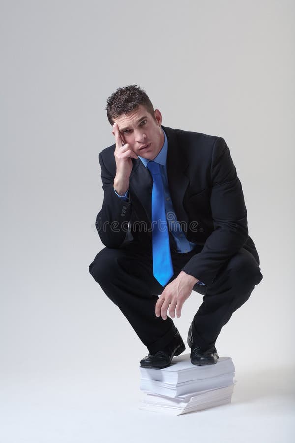 Standing on paper stock photo. Image of work, file, chaos - 27300168