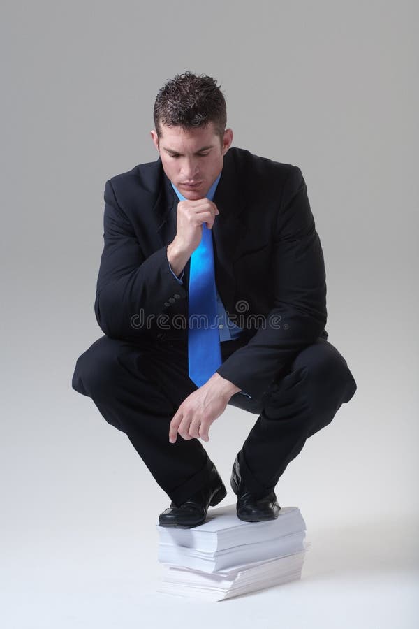 Standing on paper stock image. Image of male, material - 27300223