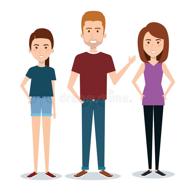 Standing people design stock vector. Illustration of shorts - 112537028