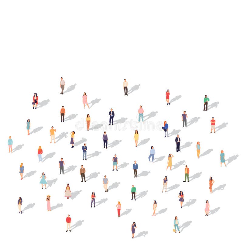 Standing People on White Back, Ground Vector Vector Stock Vector ...