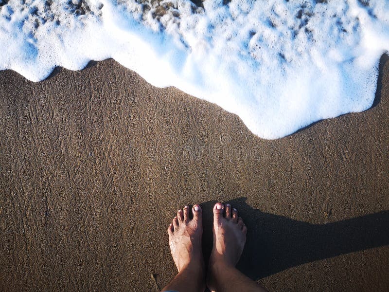 Standing through on Perigi Beach East Java Stock Image - Image of ...