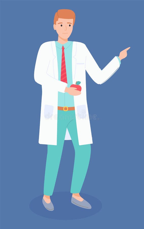 Male Gastroenterologist in Lab Coat Pointing To Stomach on Poster Stock ... Male Gastroenterologist in Lab Coat Pointing To Stomach on Poster Stock ...