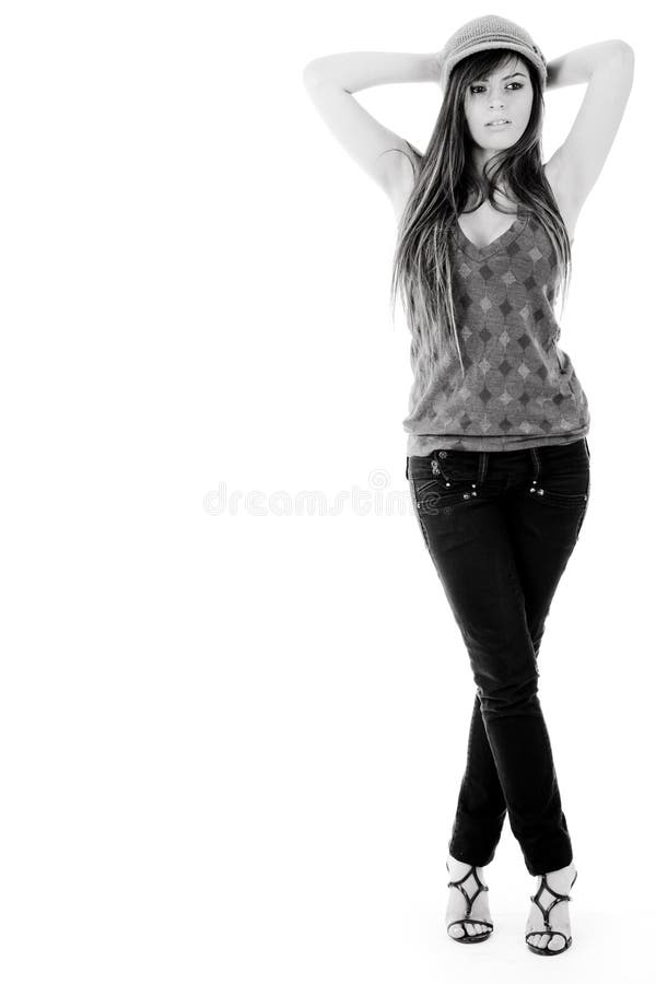 Cute young model standing stock image. Image of body - 11883045