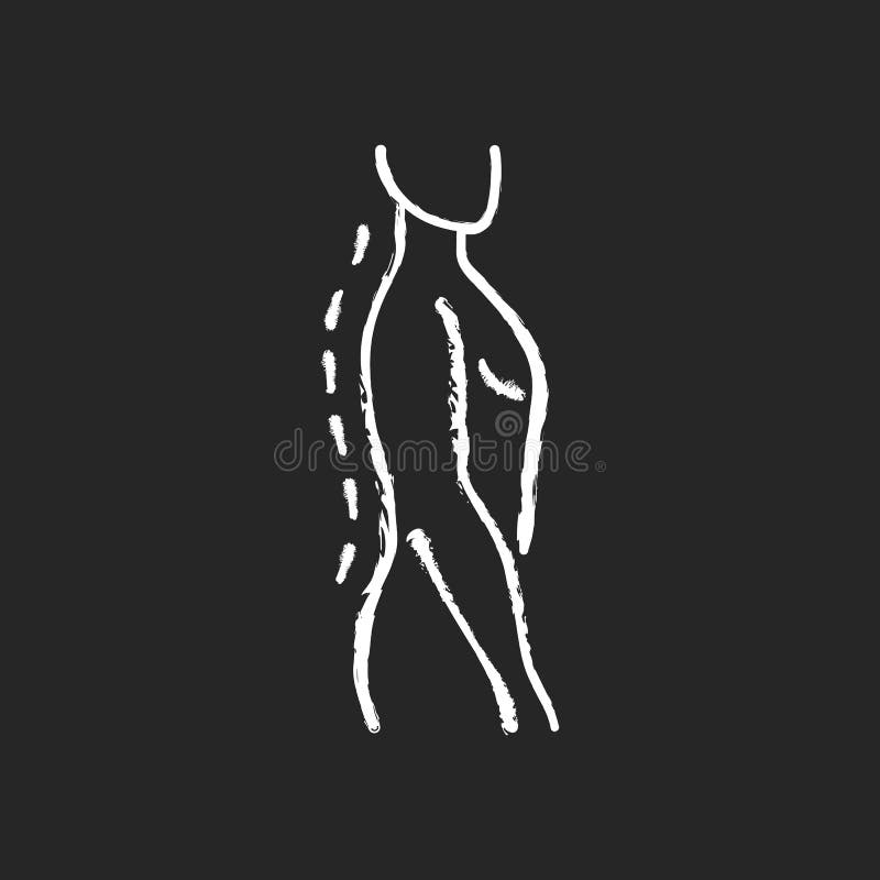 Standing Posture Correction Black Glyph Icon Stock Vector ...