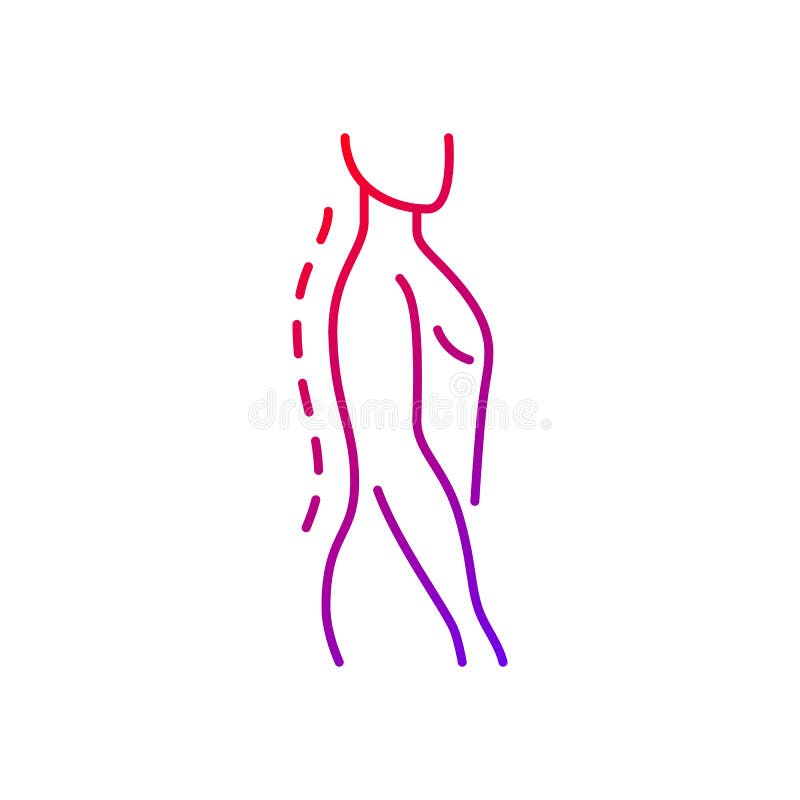 Standing Posture Correction Black Glyph Icon Stock Vector ...