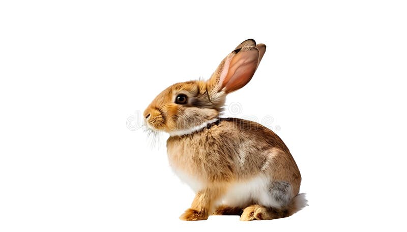 A standing rabbit isolated stock illustration. Illustration of mammal ...