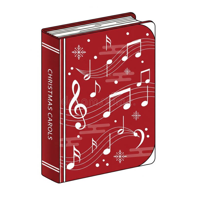 Standing Red Christmas Carols Book Stock Illustrations – 5 Standing Red ...