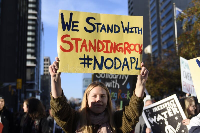 Standing Rock Protest In Toronto Editorial Stock Image Image Of