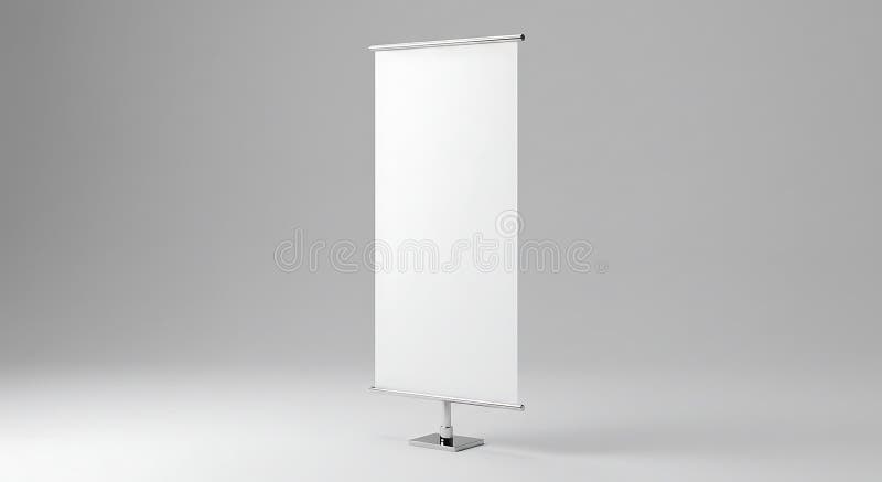 Standing Roll Up Banner Display Ready for Custom Graphic Design Stock ...