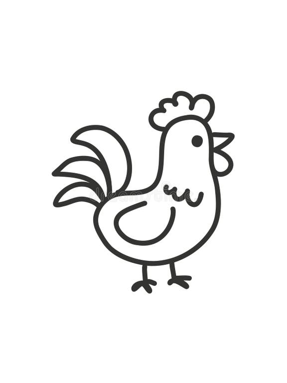 Standing rooster stock vector. Illustration of sketch - 381355198