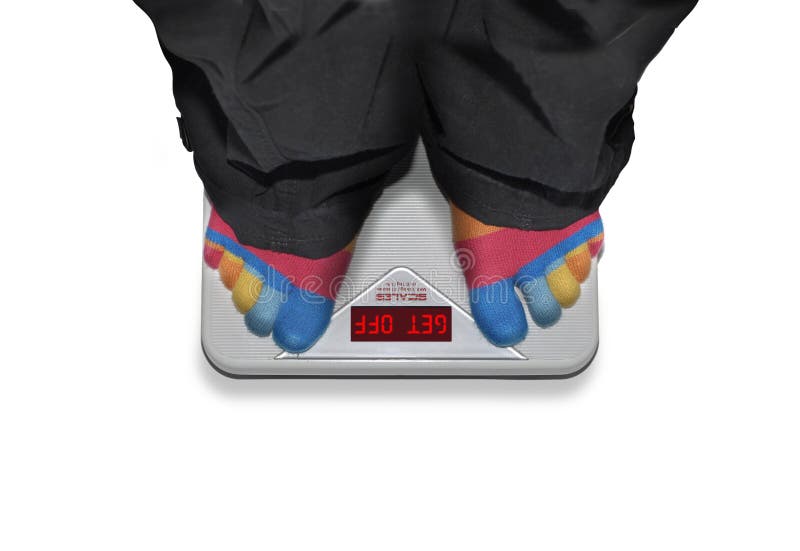 Standing On The Scale stock photo. Image of stand, reading - 309928