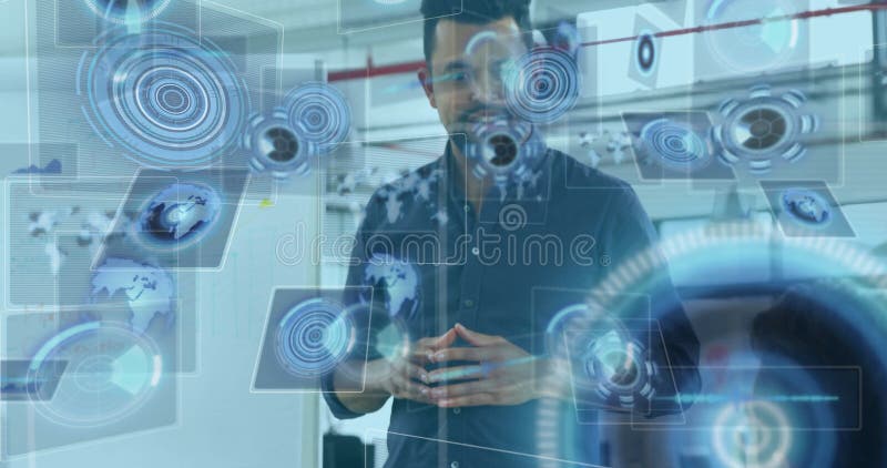 Hands Interacting Futuristic Holographic Data Displays Stock Photos - Free & Royalty-Free Stock ...