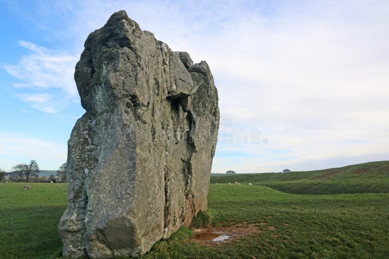 Standing Stone Circle at Avebury in Wiltshire Stock Image - Image of ...