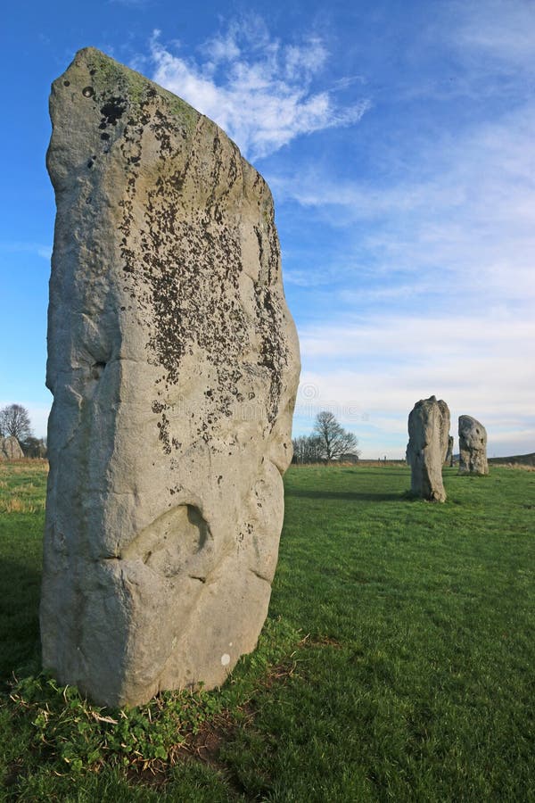 Standing Stone Circle at Avebury in Wiltshire Stock Photo - Image of ...