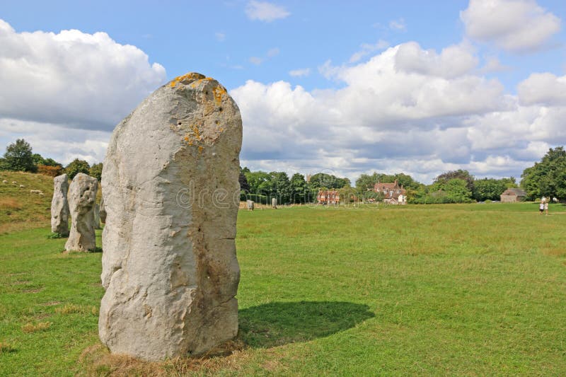 Standing Stone Circle at Avebury in Wiltshire Stock Image - Image of ...