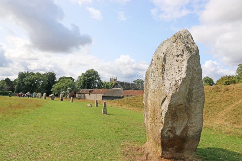 Standing Stone Circle at Avebury in Wiltshire Stock Image - Image of ...