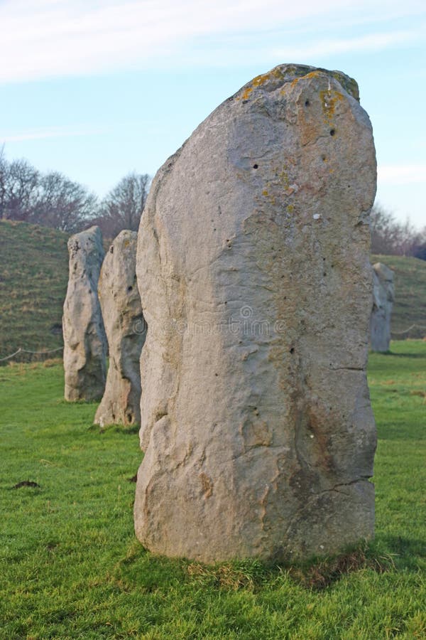 Standing Stone Circle at Avebury in Wiltshire Stock Image - Image of ...