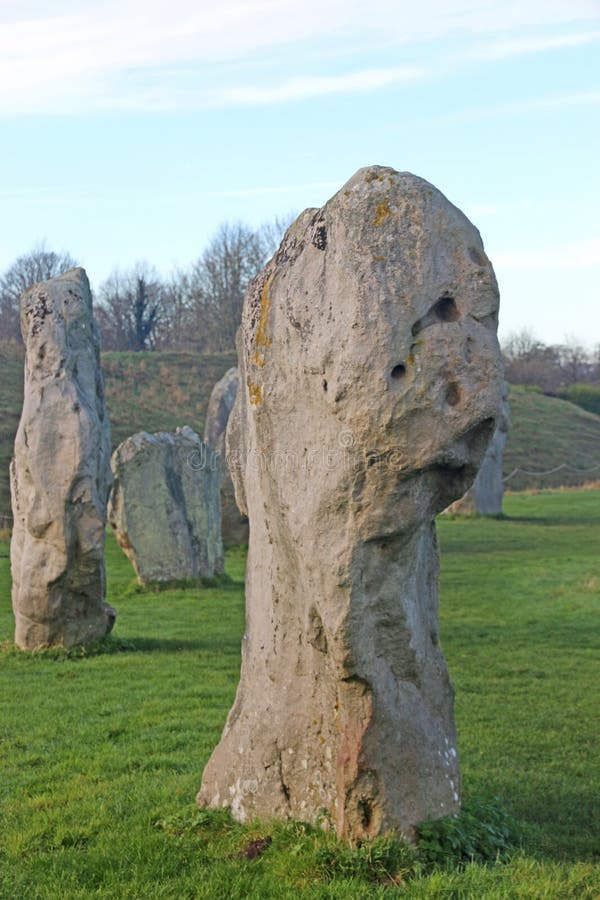 Standing Stone Circle at Avebury in Wiltshire Stock Image - Image of ...