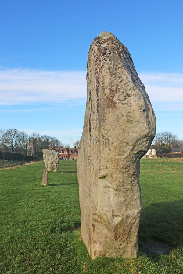 Standing Stone Circle at Avebury in Wiltshire Stock Photo - Image of ...
